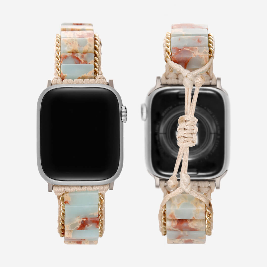 Byron Stone Apple Watch Band - Imperial Jasper - The Salty Fox