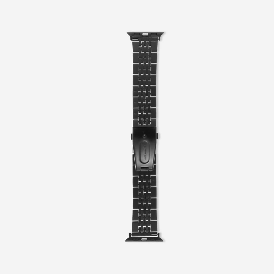 Melbourne Stainless Steel Apple Watch Band in Black - The Salty Fox