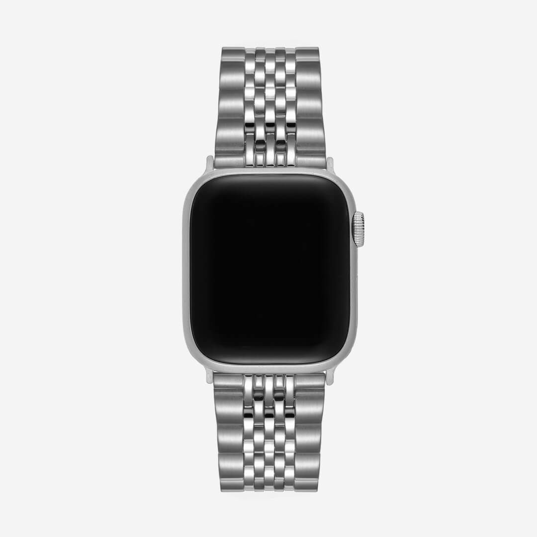 Melbourne Stainless Steel Apple Watch Band in Silver - The Salty Fox