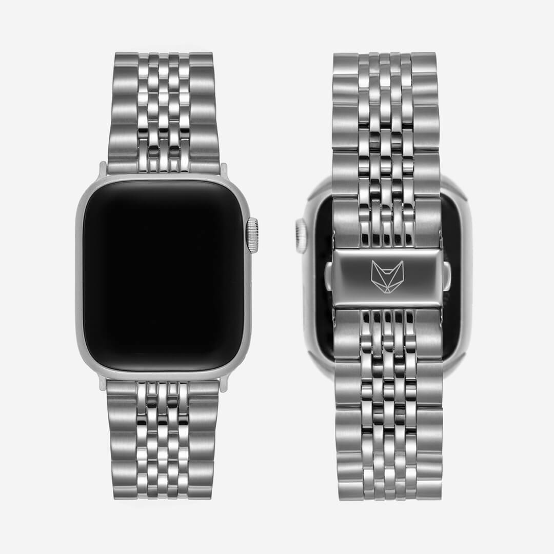 Melbourne Stainless Steel Apple Watch Band in Silver - The Salty Fox