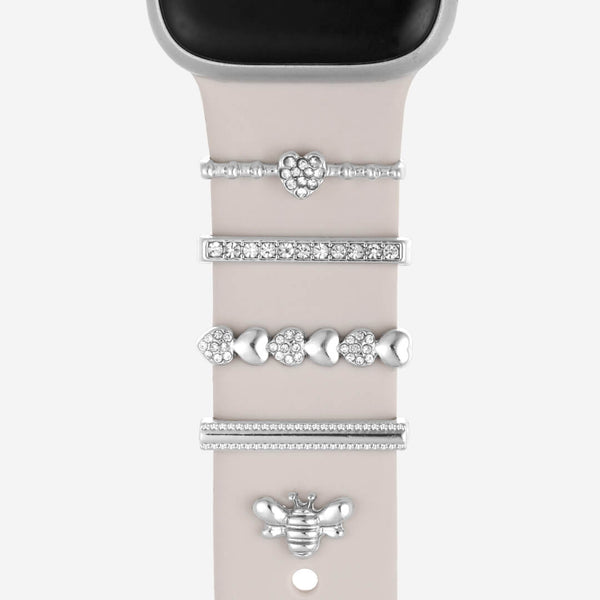 Bumblebee Apple Watch Bar & Charm Set - Silver - The Salty Fox