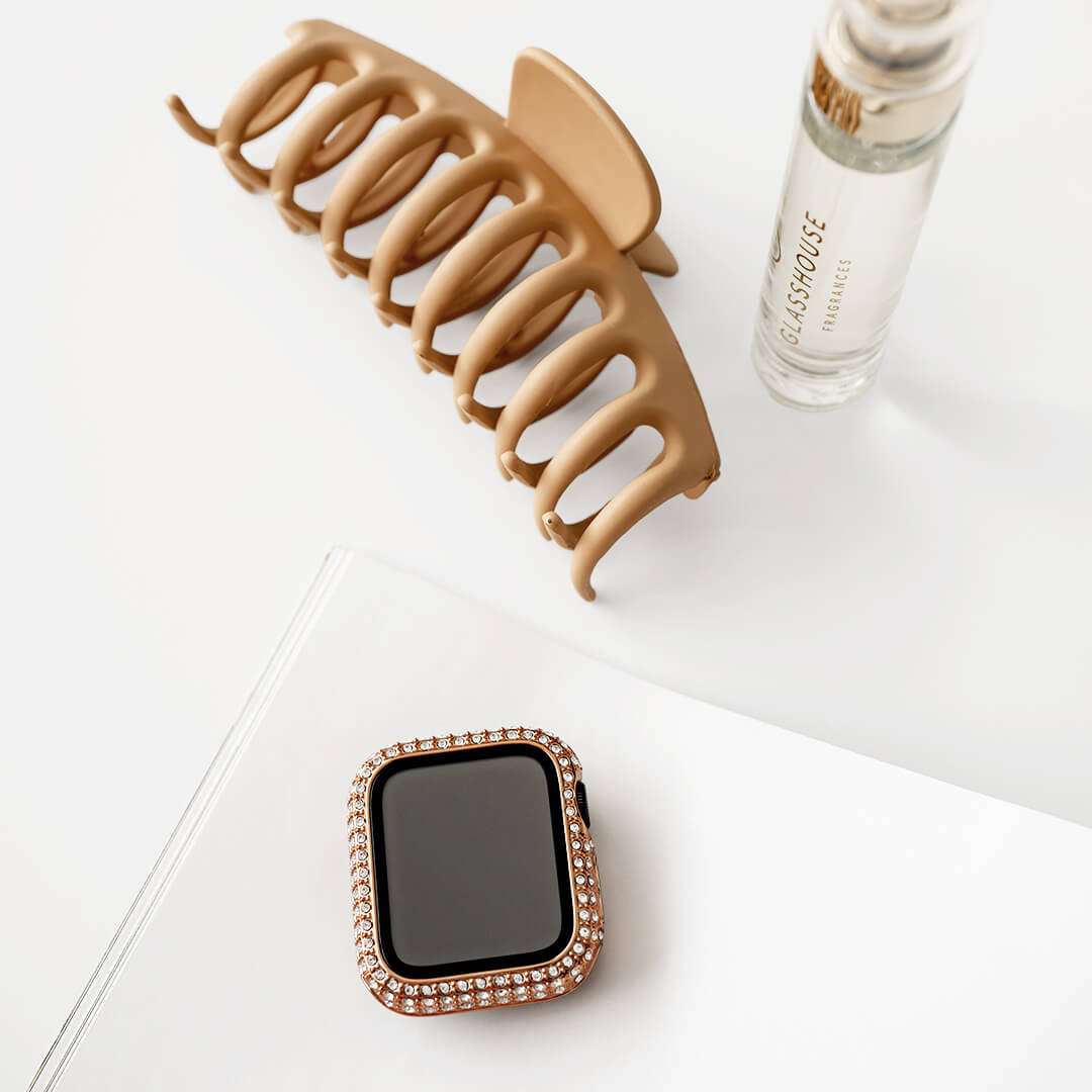Vintage Rose Gold Apple Watch Crystal Screen Protector Cases | The ...