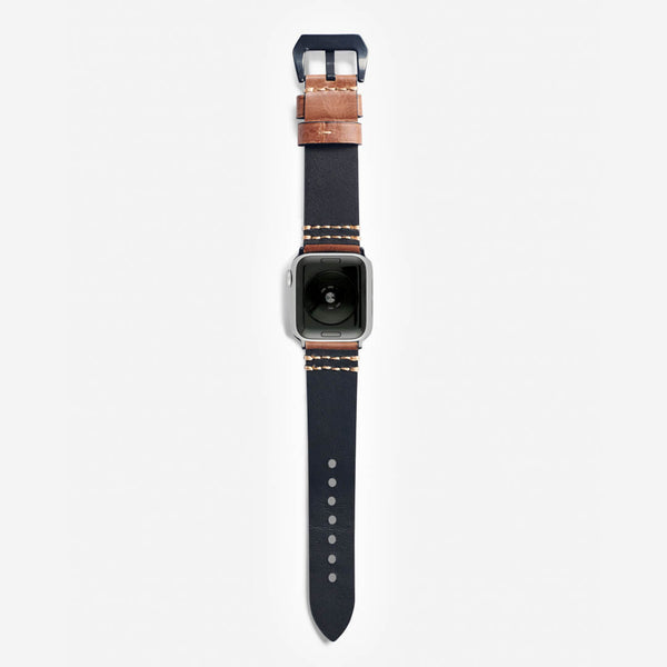 Italian Vintage Leather Apple Watch Band - Nutmeg - The Salty Fox