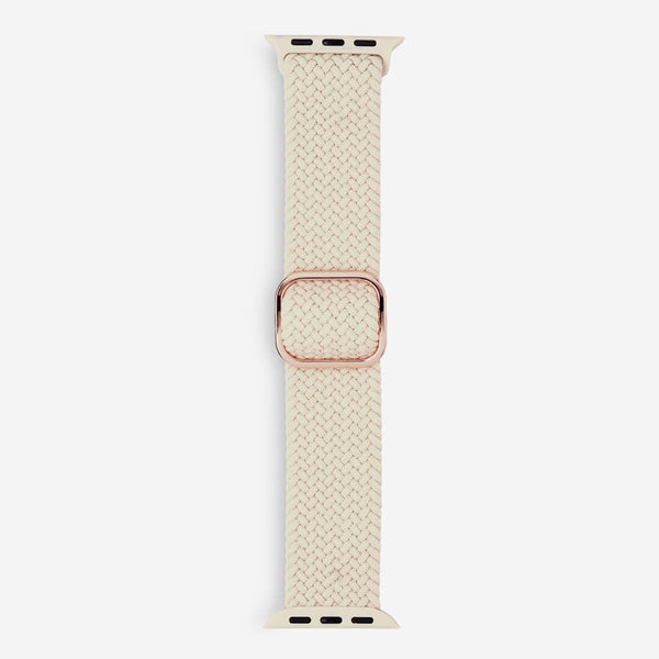 Maui Braided Loop Apple Watch Band - Starlight / Rose Gold - The Salty Fox