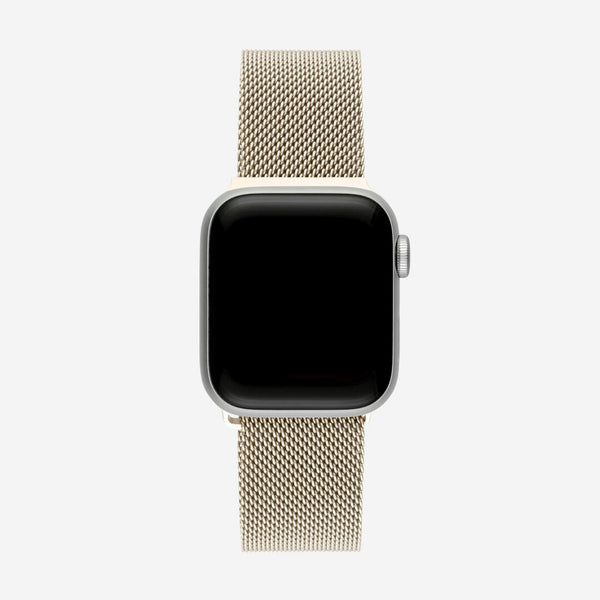 Milanese Loop Apple Watch Band In Starlight - The Salty Fox