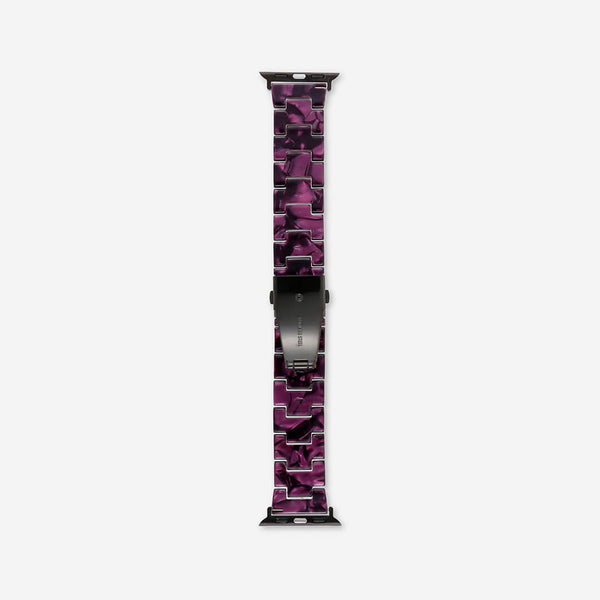 Vienna Apple Watch Band - Black Violet - The Salty Fox